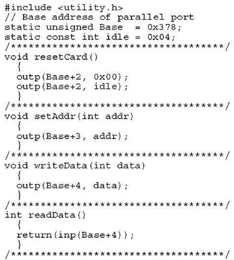 The Low Level Drivers To Communicate With The Parallel Port In EPP Mode Download Scientific