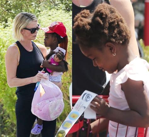 Charlize Theron Goes Grocery Shopping With Her Daughter August Theron