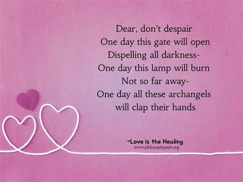 Despair Poems Dear Dont Despair Love Poem Printable Poem For