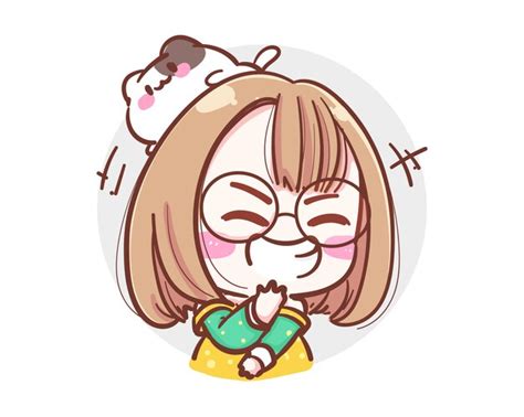 Anime Girl Laughing Chibi