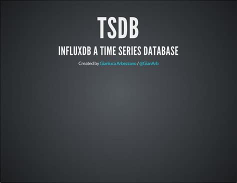 Time Series Database Influxdb And Php Pdf