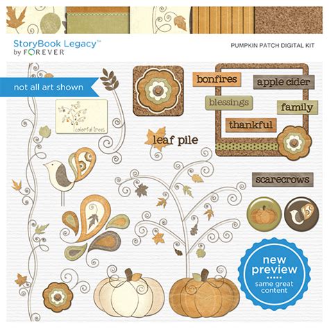 Pumpkin Patch Digital Kit Digital Art