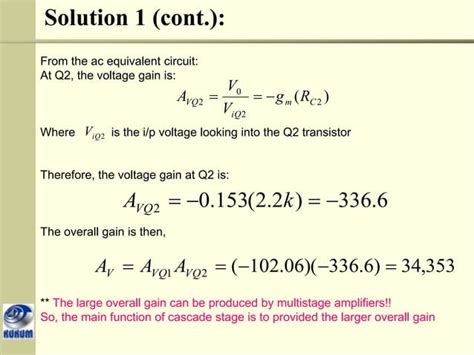 Multistage Amplifiers Analysis And Design Ppt Computer Networking Computing