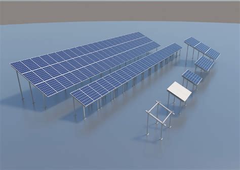 太阳能板 光伏模型 现代场景模型库 3ds Max Max 模型下载 Cg模型网