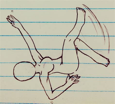 Poses Falling Drawing Base Boy