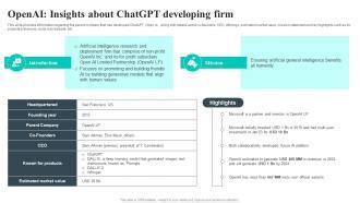 Most Powerful Generative AI Tools Openai Insights About Chatgpt Developing AI SS V PPT Template
