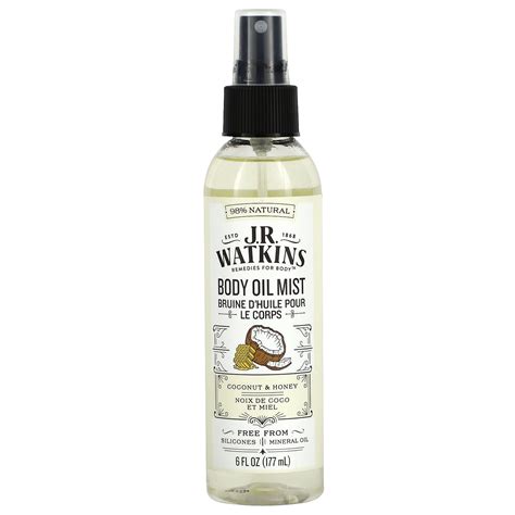 Jr Watkins Natural Hydrating Body Oil Mist Coconut Milk And Honey 6