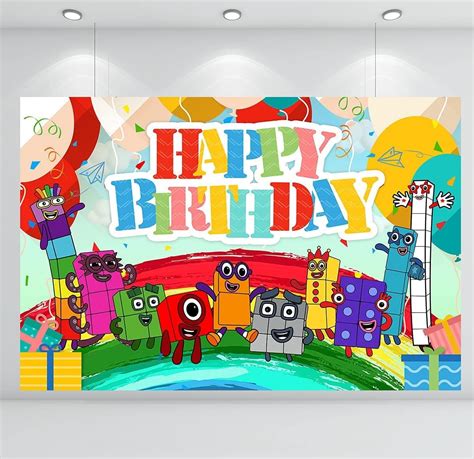 Decoração De Fundo De Aniversário Numberblocks Banner De Fundo