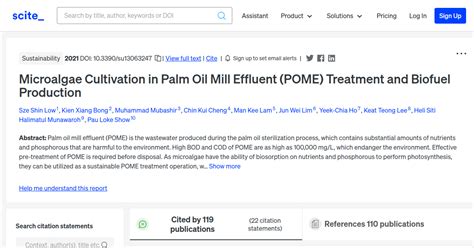 Microalgae Cultivation In Palm Oil Mill Effluent Pome Treatment And Biofuel Production
