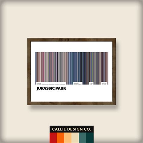 Jurassic Park Digital Download Only Film Colour Palette Movie Barcode