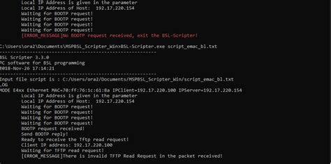CCS MSP EXP432E401Y Error Using Boot Loader Over Ethernet For MSP EXP432401Y MSP Low Power