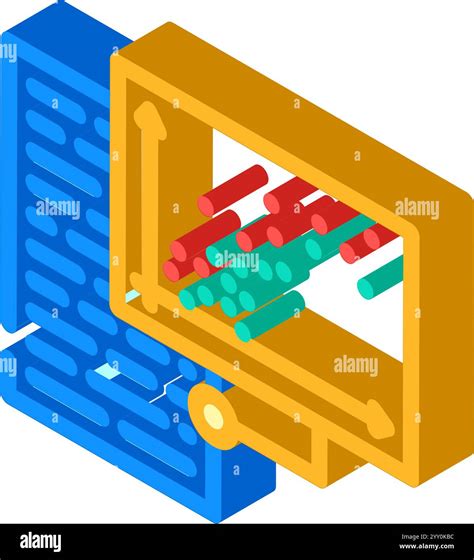text analysis graph natural language processing nlp isometric icon