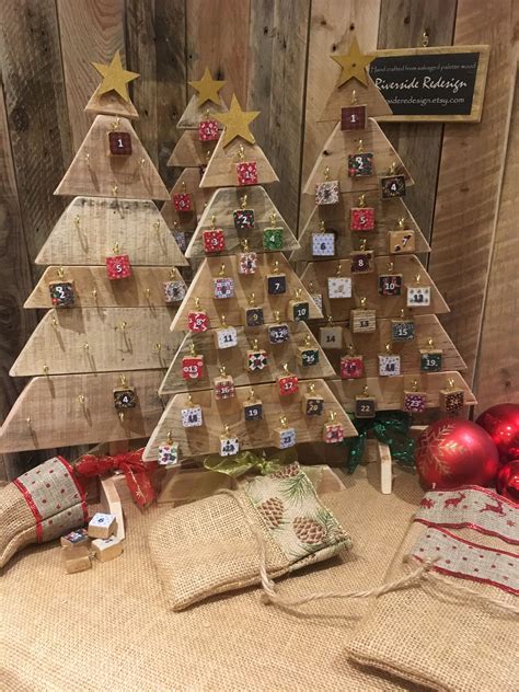 Wooden Christmas Tree Advent Calendar With Ornaments Plan Your Year