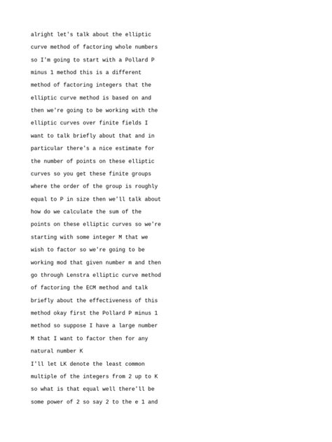 English Auto Generated Elliptic Curve Method Of Factorization