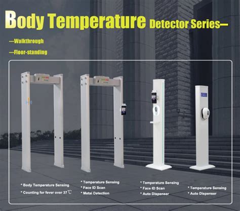 2 In 1 Metal Detector Walk Through Body Temperature Measurement Gate With Face Recognition