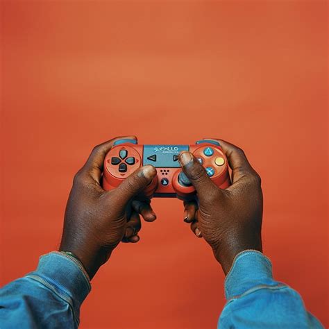 A Game Controller In Hand Premium Ai Generated Image