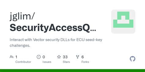 GitHub Jglim SecurityAccessQuery Interact With Vector Security DLLs For ECU Seed Key Challenges