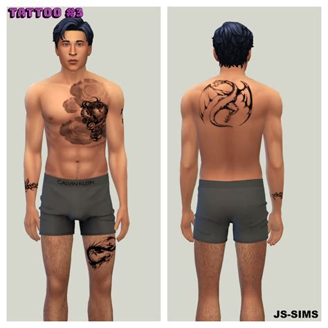 Sims 4 Male Tattoo 3 The Sims Book