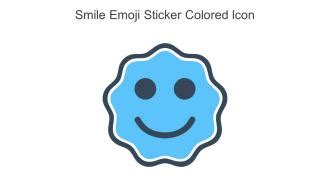 Smile Emoji Sticker Colored Icon In Powerpoint Pptx Png And Editable Eps Format PPT Example