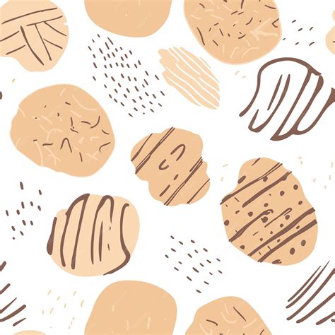 Premium Vector Cookie Seamless Pattern Background With Chocolate Chip