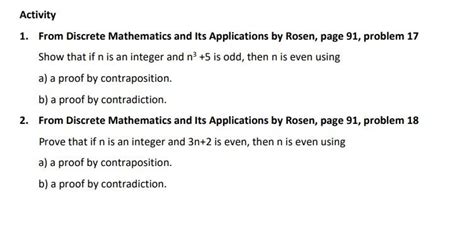 Solved From Discrete Mathematics And Its Applications By Chegg