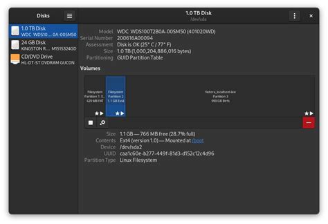 Is It Normal That Fedora Has Two Filesystems Or The 1gb One Is A
