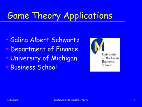 Ppt Game Theory Applications Powerpoint Presentation Free Download