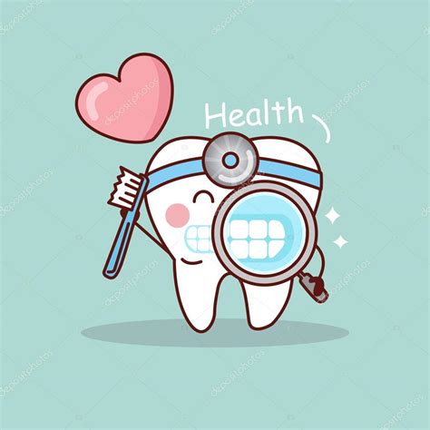 Diente De Dibujos Animados Feliz Y Dentista Vector De Stock 118037126 De ©etoileark