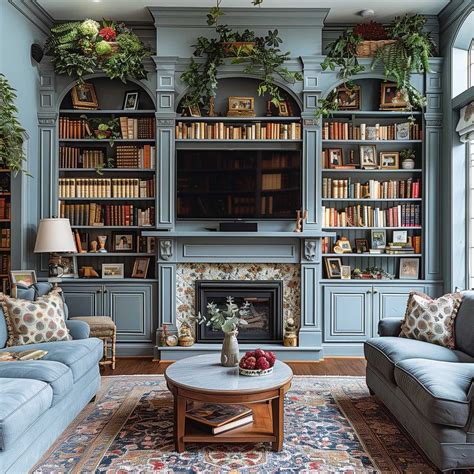50 Bookshelves In Living Room With Tv Home Library Rooms Cozy