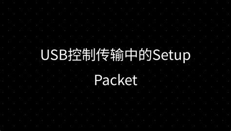 Usb控制传输中的setup Packet