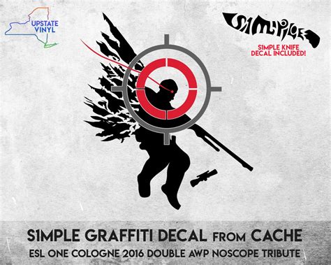 S Mple Graffiti Decal From Cache CS GO Tribute Multiple Colors Available Etsy