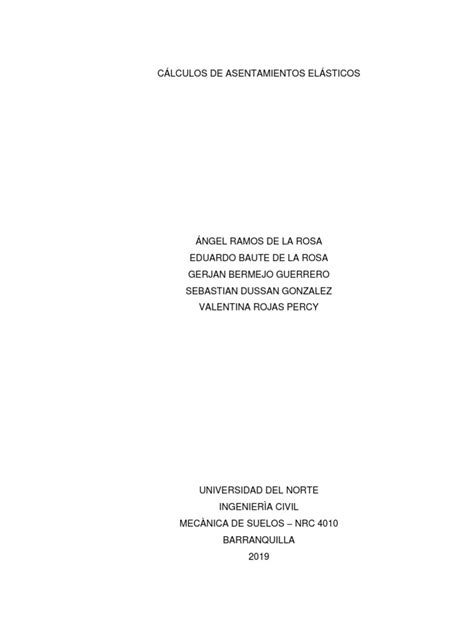 Asentamientos Elasticos Pdf Pdf Elasticidad Física Aluminio