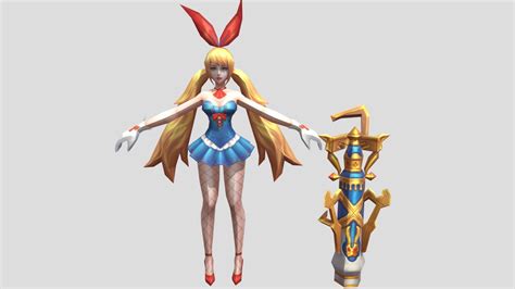 Layla Bunny Babe Girl Old 2017 Download Free 3d Model By 3dheroesmlbb