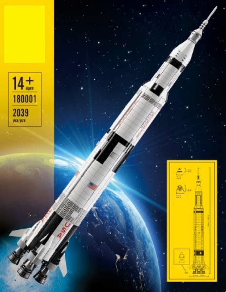 Конструктор Ракета носитель Сатурн-5-Аполлон НАСА Айдиас (совместим с ...
