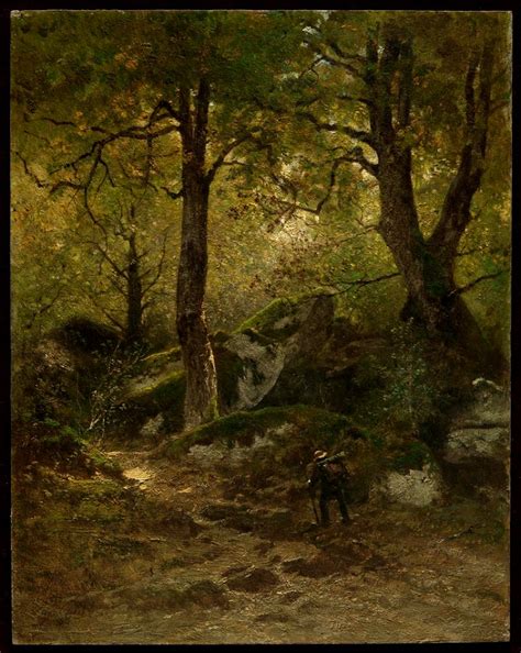 Eugène Cicéri Artist In The Gorge Aux Loups Forest Of Fontainebleau