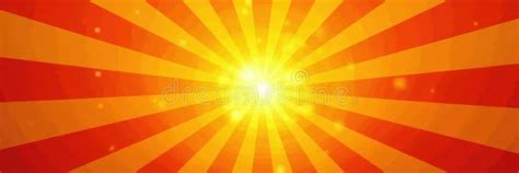 Abstract Vibrant Sunburst Yellow And Orange Radial Gradient Abstract Fiery Stock Illustration