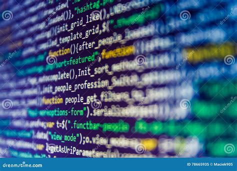 Software Developer Workspace Screen Stock Image Image Of Glow Application 78665935