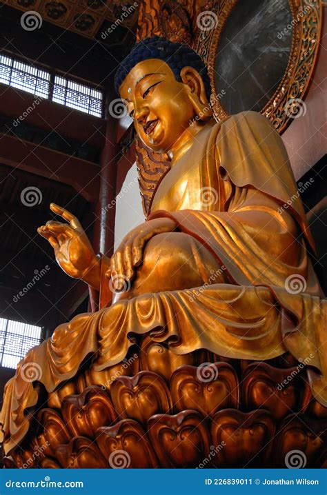 Hangzhou Zhejiang Province China Buddha Statue At Lingyin Temple