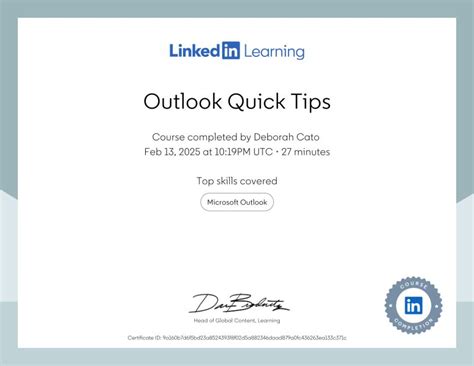 Deborah Cato On Linkedin Certificate Of Completion