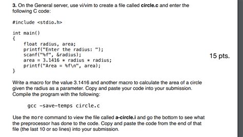 solved 3 on the general server use vi vim to create a file