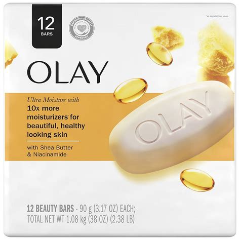 Olay Ultra Moisture Bar Soap Shea Butter And Niacinamide 317 Oz X 12