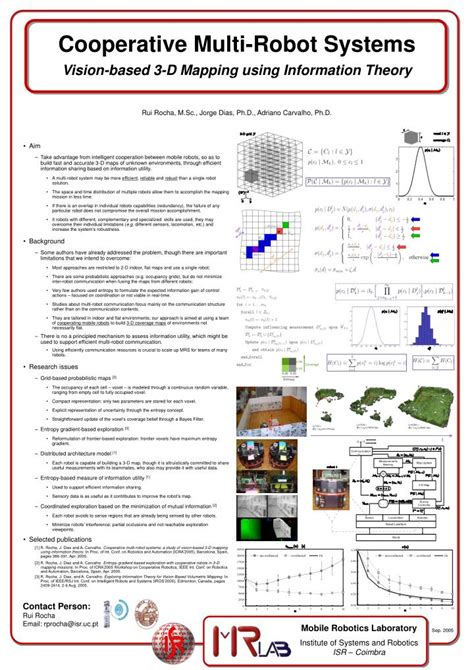 Ppt Cooperative Multi Robot Systems Vision Based 3 D Mapping Using Information Theory