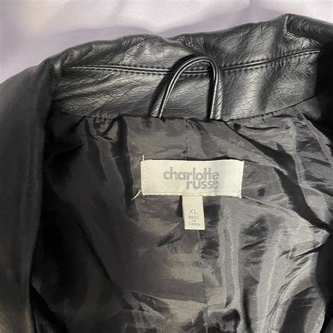 Charlotte Russe Faux Leather Moto Jacket Size Depop