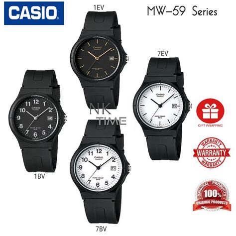 Casio Watch Mw 59 1bv1ev7bv7ev Men Analog Date Display Casual White