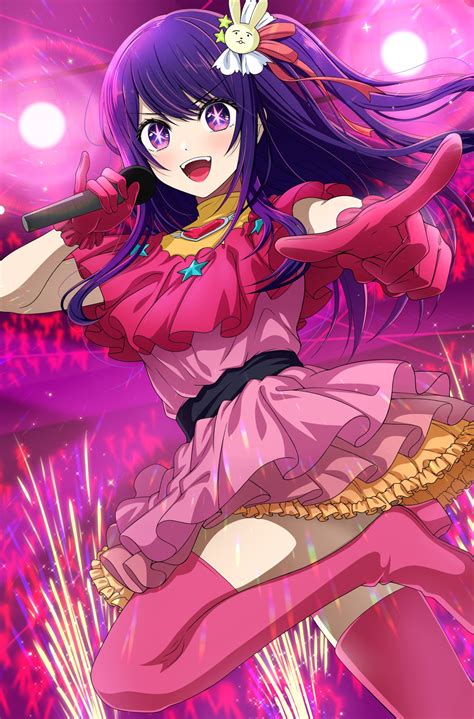 Shibata Rai Hoshino Ai Oshi No Ko Commentary Request Highres 1girl Dress Gloves Hair