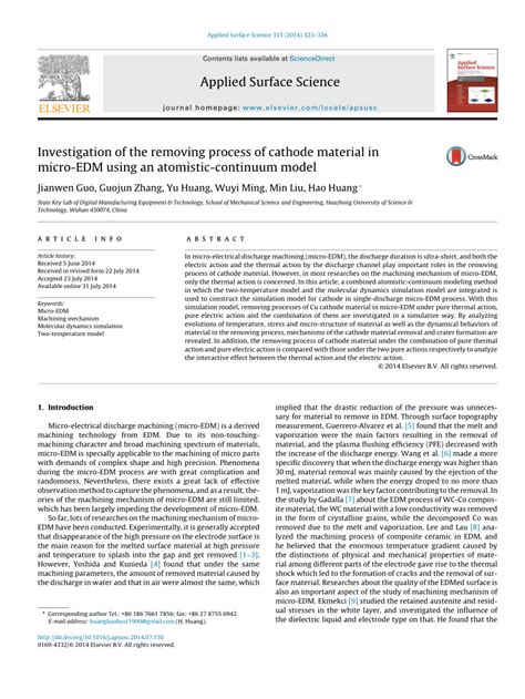 Pdf Investigation Of The Removing Process Of Cathode Material In