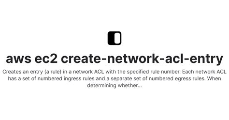 Aws Ec2 Create Network Acl Entry Fig