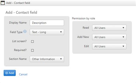 Manage Custom Fields For Contacts