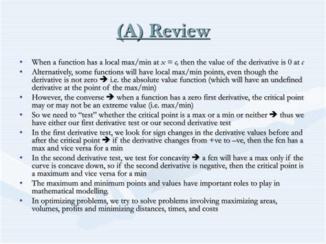 Ppt 61 Finding Optimal Values For Polynomial Rational And Composite Function Values