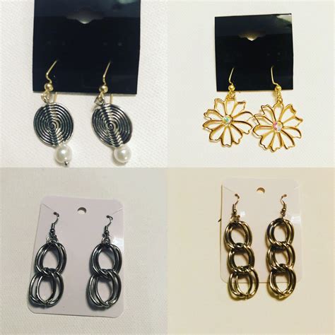 Dangling Earring Silver Earrings Earrings Handmade Classy Hoop Jewellery Custom Made